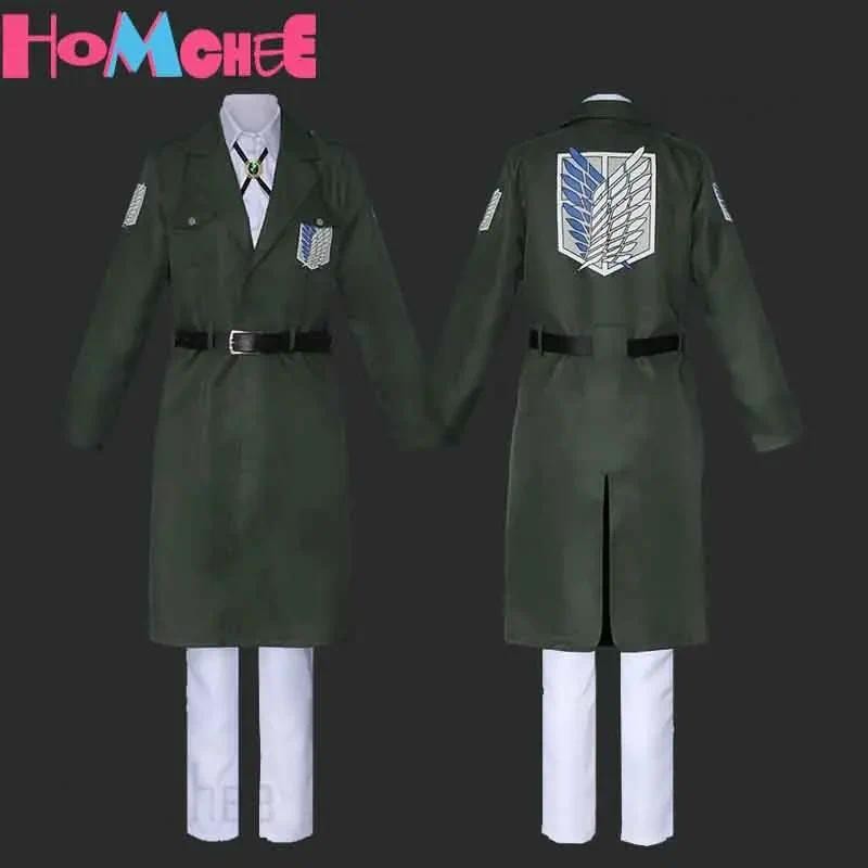 Jual Anime Scout Regiment Army Green Cosplay Costumes AOT Survey Corps ...