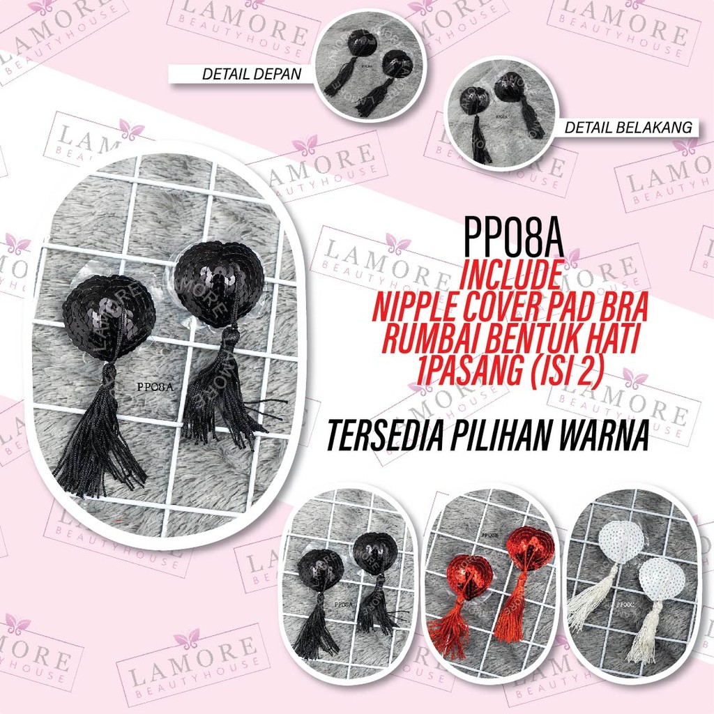 Jual PP08A Penutup Puting Seksi Nipple Cover Sequin Tassel Rumbai ...