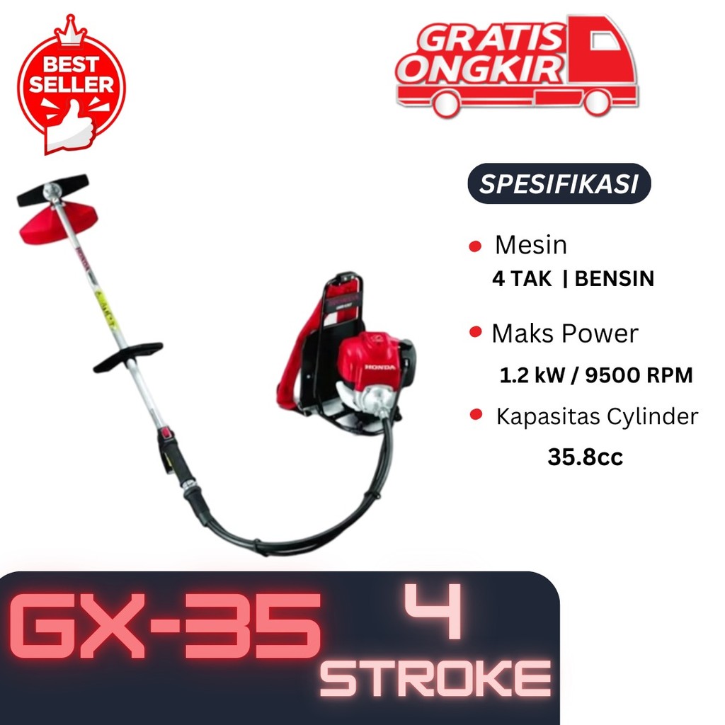 Jual Mesin Potong Rumput Model GX35 Honda Thailand 4tak Mesin Potong Rumput 4 Tak Honda UMR435N ...