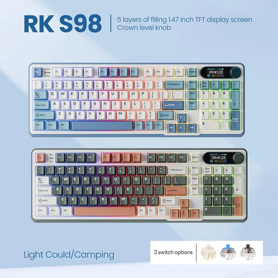 Jual Royal Kludge RK S98 Wireless Mechanical Gaming Keyboard 96% Layout ...