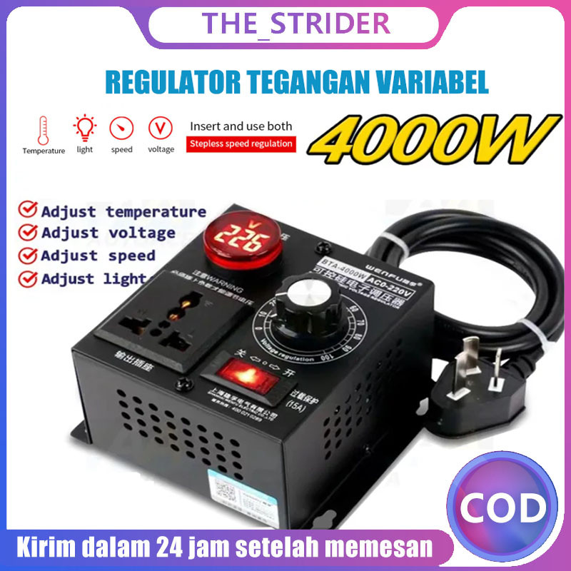 Jual Pengatur Kecepatan Regulator Dimmer Lampu Voltase Voltage ...
