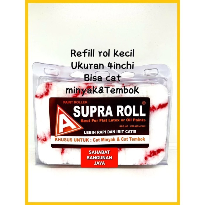 Jual REFILL BULU ROLL CAT KAPAL SUPRA 4 inch (KHUSUS CAT MINYAK ...