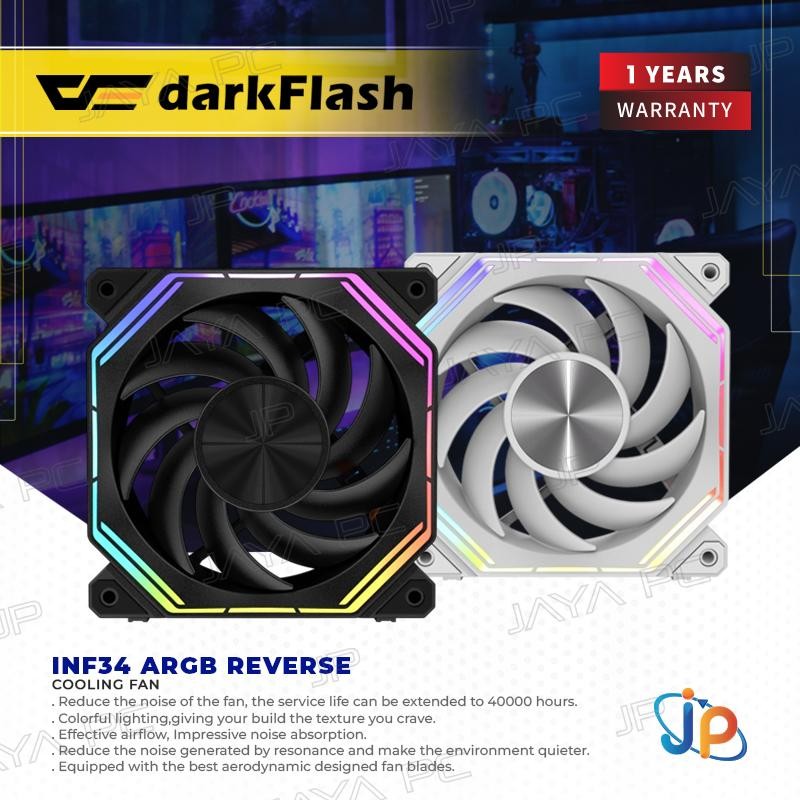 Jual darkFlash INF34 ARGB Reverse Cooler Fan Case - Fan Casing 12cm ...