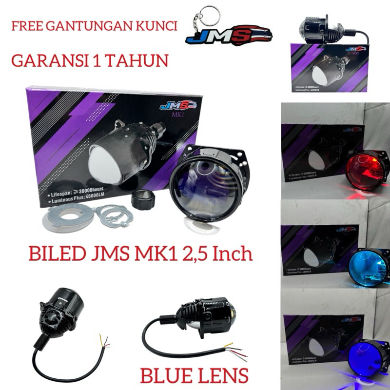 Jual SHD_SHOP Projector Biled JMS 2.5inch JMS MK1 Blue Lens Di lengkapi Kipas Pendingin | Shopee ...