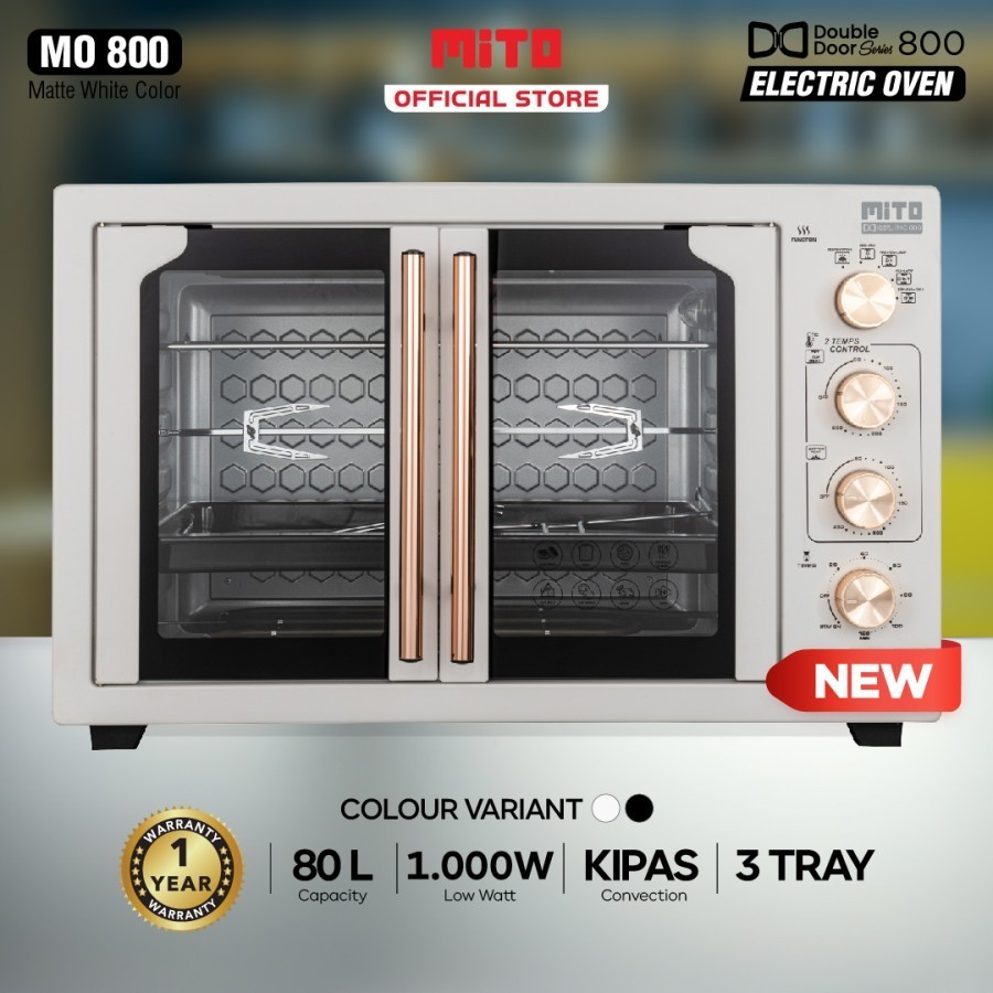 Jual MITO Electric Oven Double Door | Oven Listrik 33L 60L 80L | Shopee Indonesia
