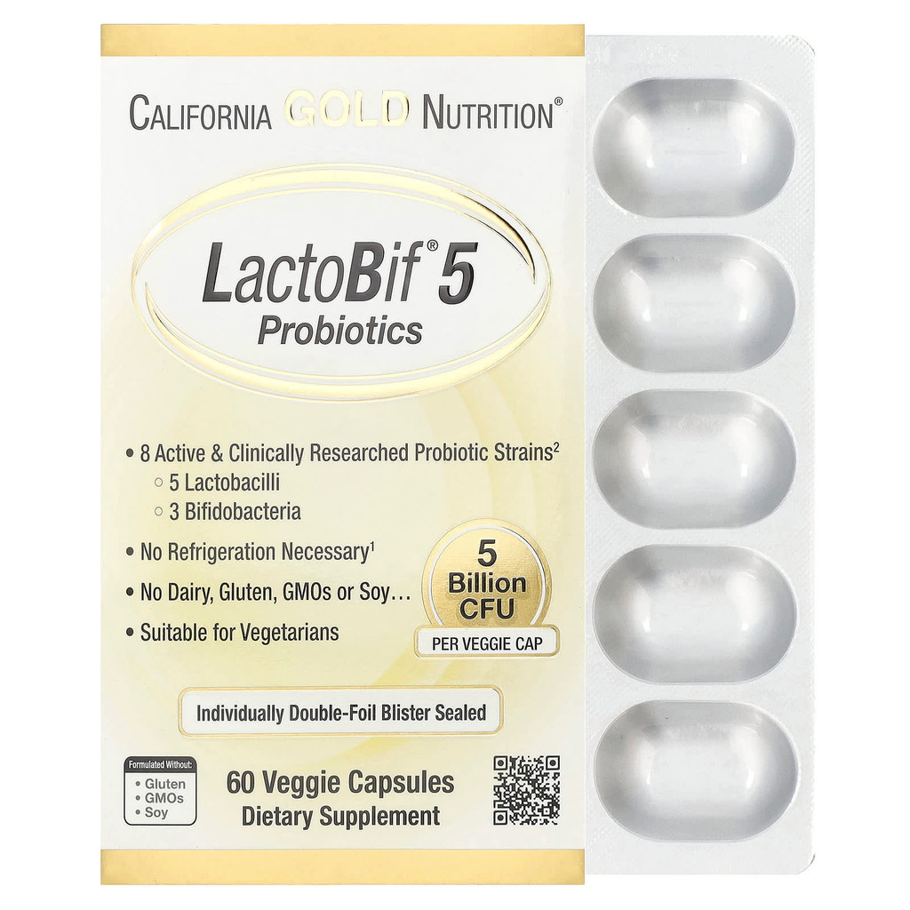 Jual California Gold Nutrition, LactoBif® 5 Probiotics, 5 Billion CFU ...