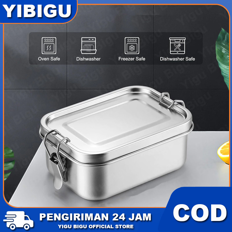 Jual Kotak Makan Lunch Box Stainless Steel Single Layer 304 Stainless Steel Lunch Box 850ml ...