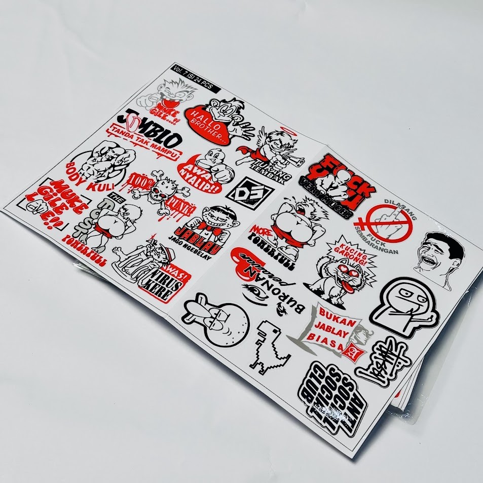 Jual OS- Vol 7 Sticker Paket Variasi - Hologram & Vinyl, Pack Lengkap ...