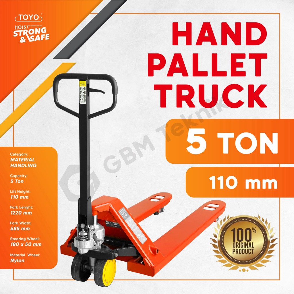 Jual TOYO HYDRAULIC HAND PALLET TRUCK TROLLEY 3 TON/ 3000 KG | Shopee ...