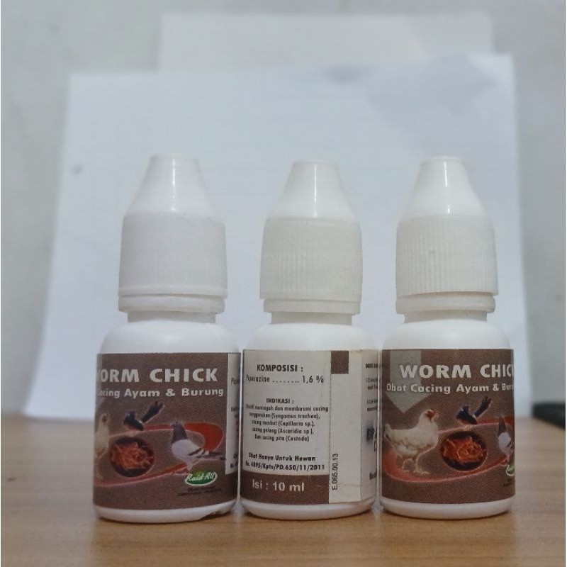Jual WORM CHICK 10ML OBAT CACING BURUNG OBAT CACING AYAM OBAT CACING ...