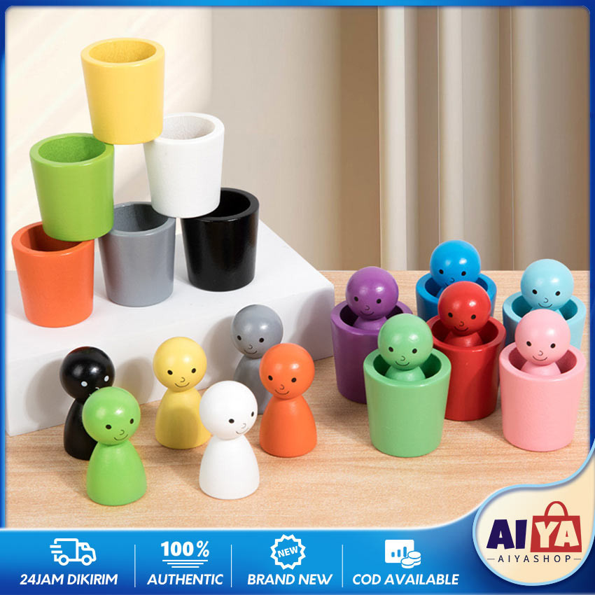 Jual Montessori Color Sorting Game 12Colors Colour Classification Toy ...