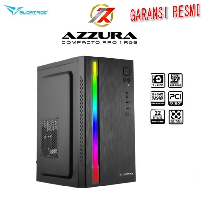 Jual Alcatroz Azzura Compacto PRO 1 RGB m-Atx with PSU Voltron Bronze ...