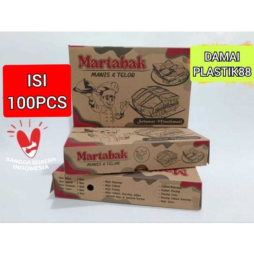 Jual Dus Martabak Kraft 21x13,5x4,2 isi 50 lbr / Box Martabak / Kemasan ...