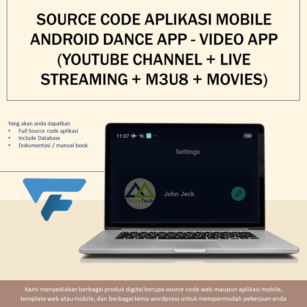 Jual SOURCE CODE APLIKASI MOBILE ANDROID DANCE APP - VIDEO APP (YOUTUBE CHANNEL + LIVE STREAMING ...