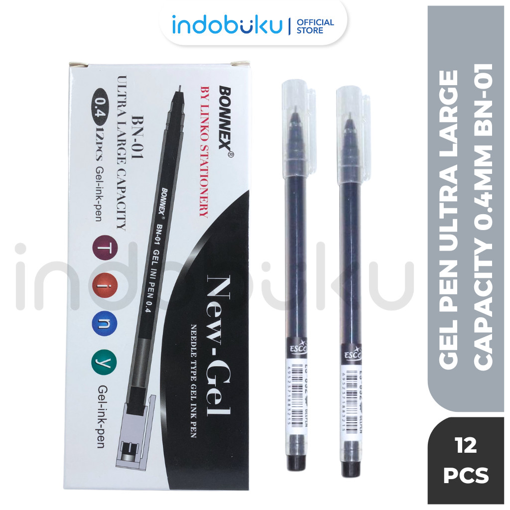 Jual (1 Pack 12 Pcs) Pulpen New-Jell Ultra Large Capacity 0.4MM / Gel ...