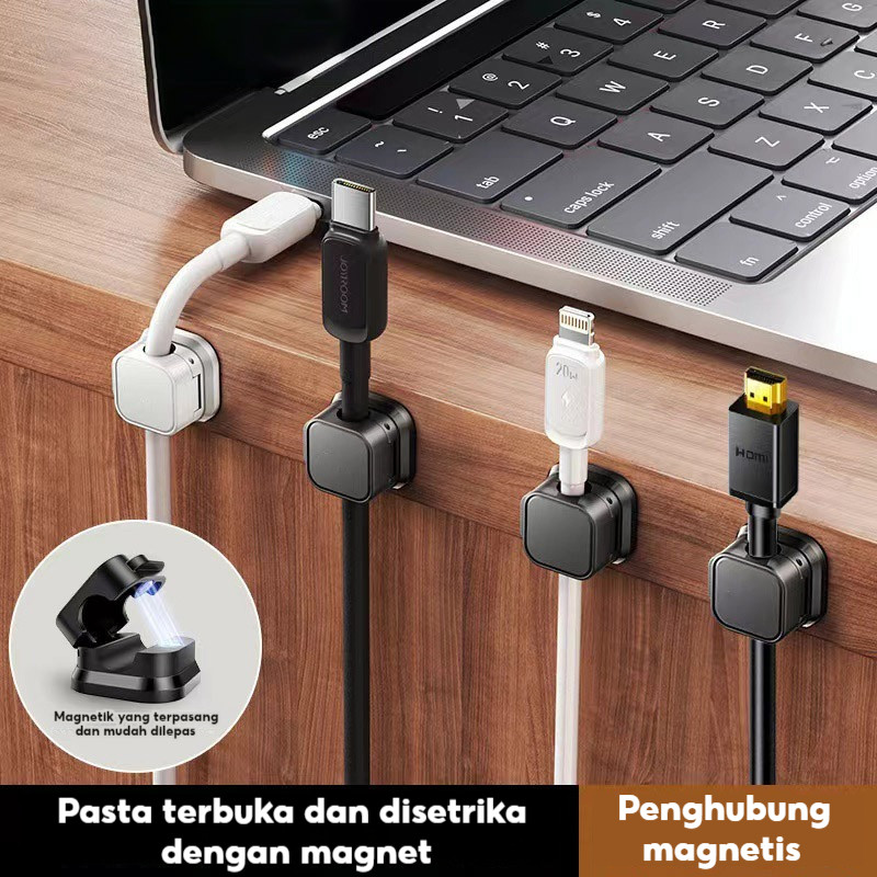 Jual 6PCS Kabel Klip Magnetic Cable Holder Organizer Pengatur Kabel ...