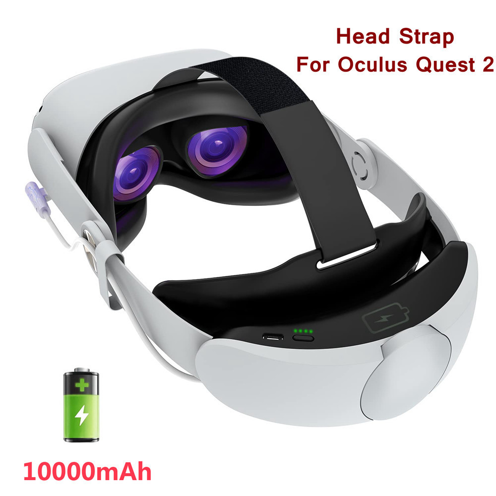 Jual Adjustable Head Strap for Oculus Quest 2 VR Headset Charging Elite ...