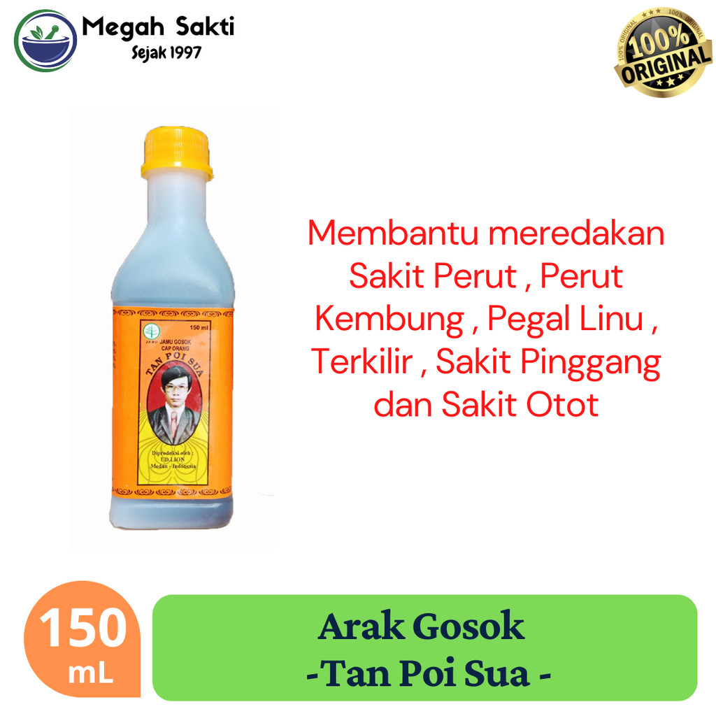 Jual MGS - Tan Poi Sua | Jamu Arak Gosok Cap Orang 150 mL - Pereda ...