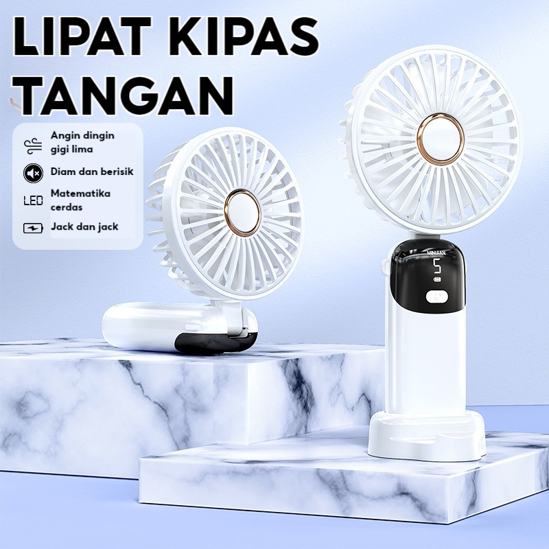 Jual Fan Kecil Yang Indah Kipas Angin Portable Mini USB 20000mAh Lipat ...