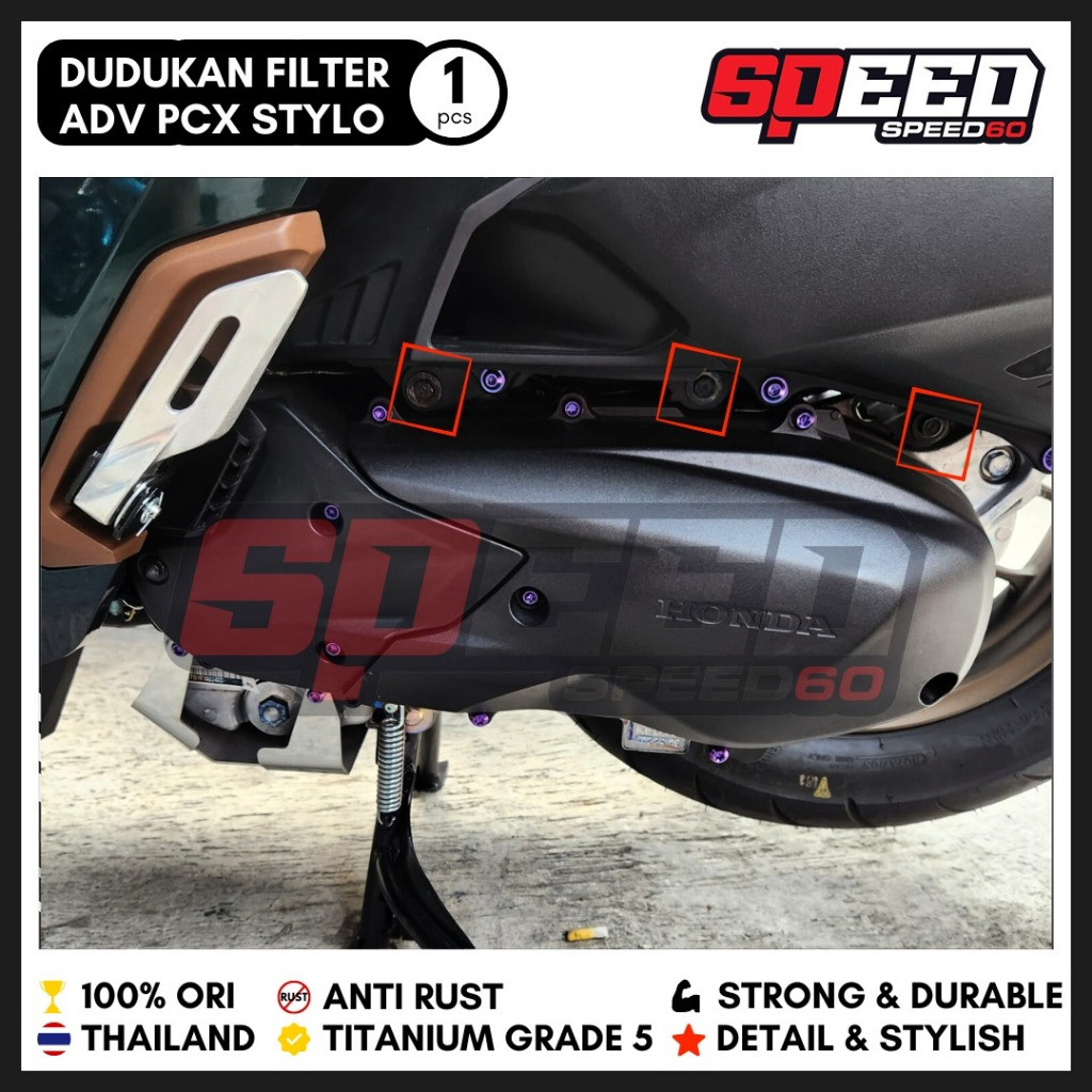 Jual Baut Dudukan Filter Honda Stylo Vario PCX ADV 150 160 Baut Titanium Grade 5 Probolt ...