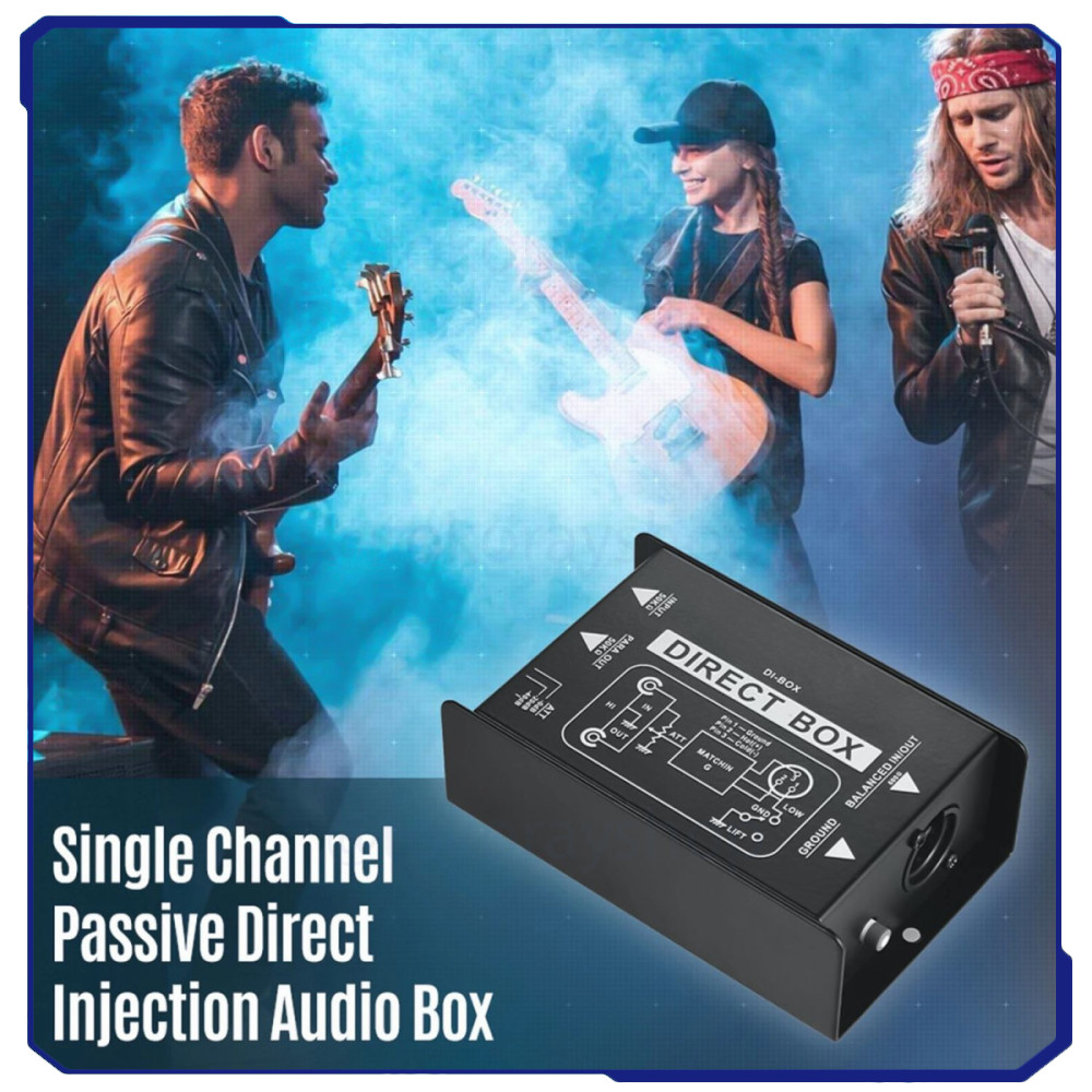 Jual Passive Direct Box Single Channel Injection Audio Box XLR TRS - DIBOX001 | Shopee Indonesia