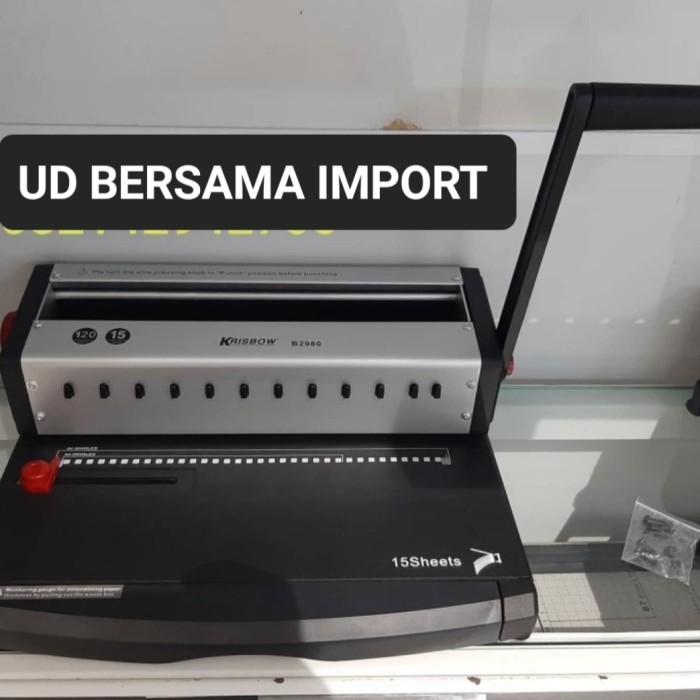 Jual krisbow mesin jilid kawat binding double wire 34 lubang | Shopee ...