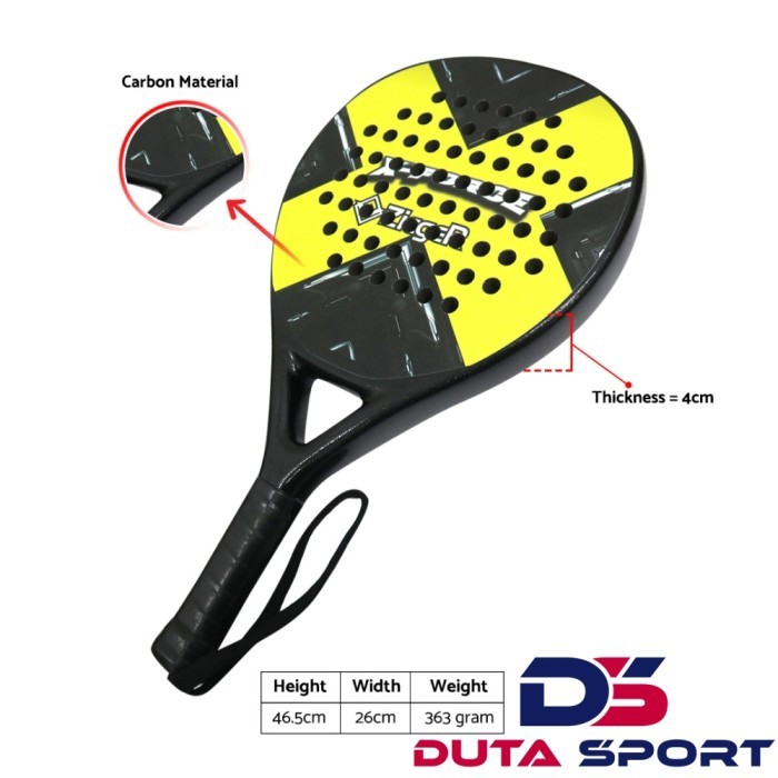 Jual Raket Bola Padel Racket Padelball Carbon ZIEGER X Force Original ...