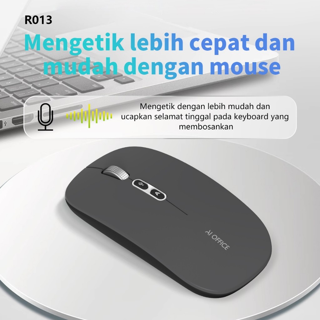 Jual Mouse AI Cerdas Pengenal Suara-R013 Rechargeable dengan Receiver ...
