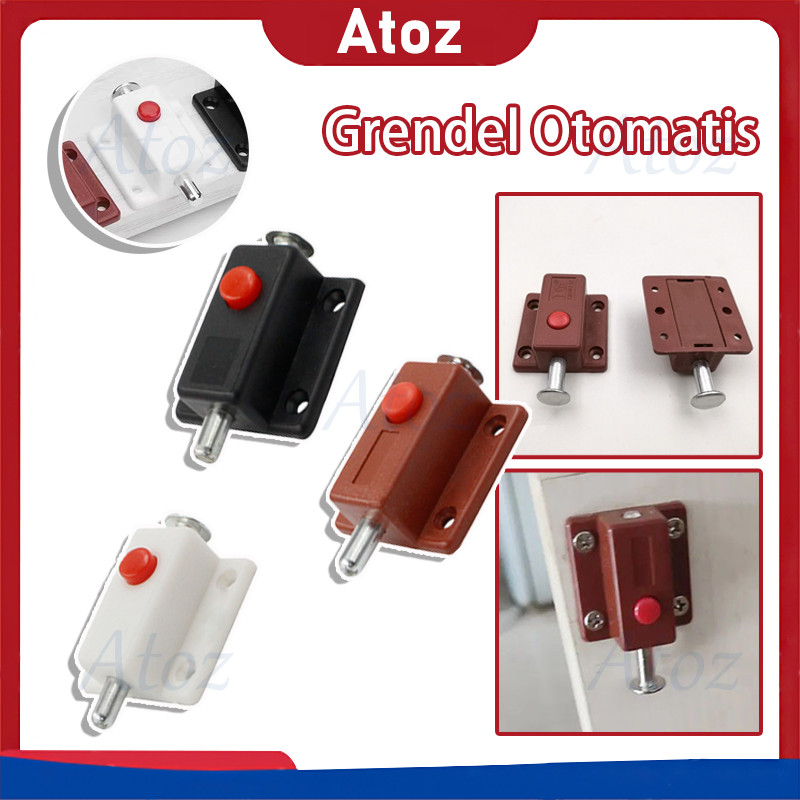 Jual grendel tekan / grendel otomatis slot pintu otomatis | Shopee ...