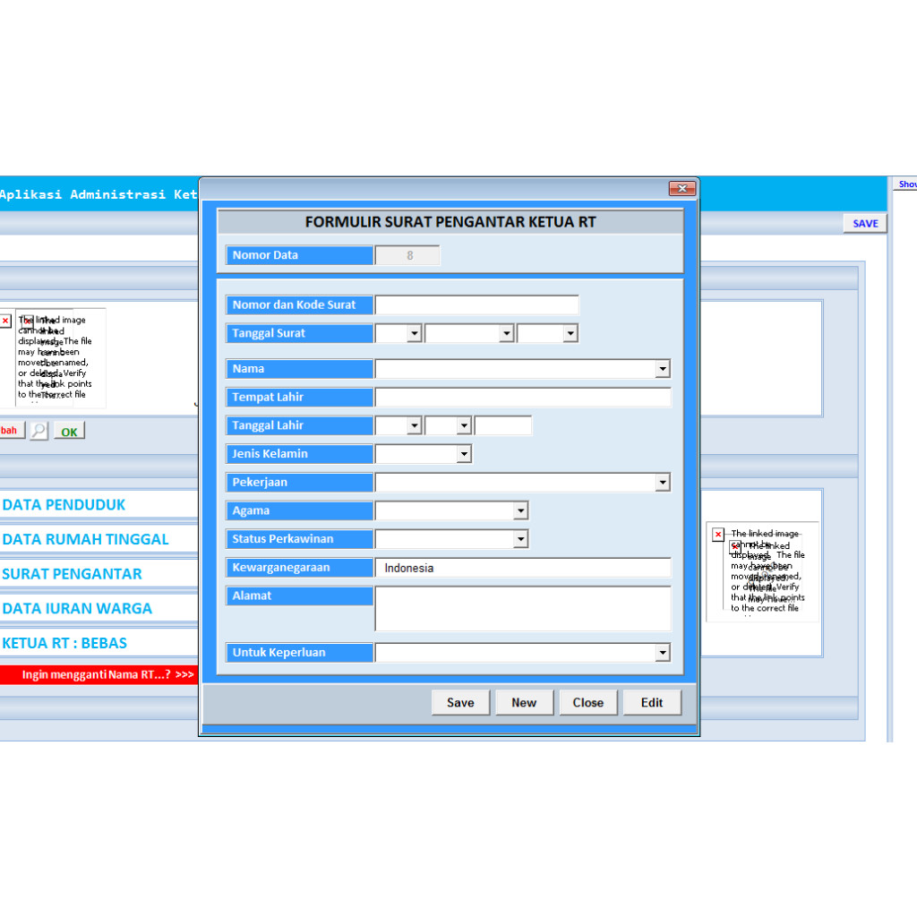 Jual Software Aplikasi Buku Administrasi Ketua RT (excel) | Shopee ...