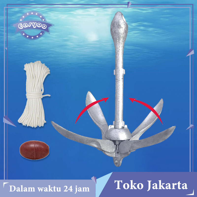 Jual Jangkar Perahu 4 Cakar Jangkar Kapal Lipat Kayak Anchor Folding ...
