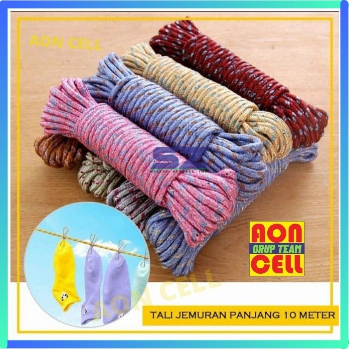 Jual tali jemuran bahan nilon nylon panjang 10 meter anti selip TALI ...