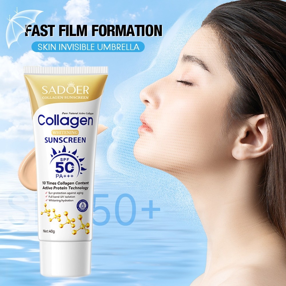 Jual 40g Collagen Water Sunscreen Spf 50+ Pa+++ Sunscreen Cream ...