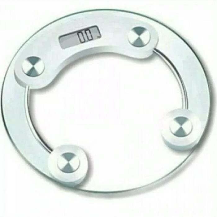Jual TIMBANGAN DIGITAL model KACA TRANSPARAN Bulat / Digital Scale ...