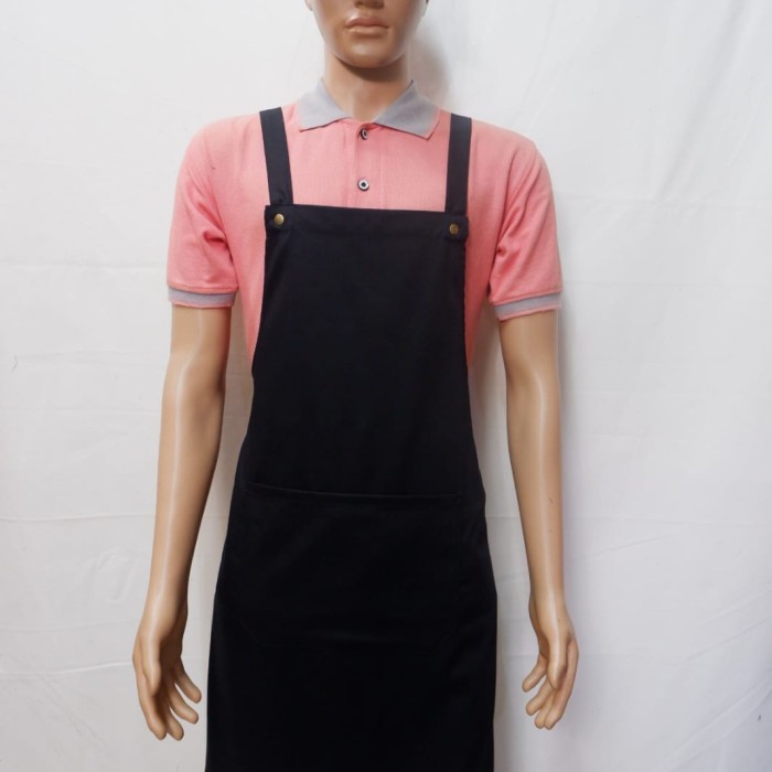 Jual MK APRON CELEMEK MASAK DAPUR BARISTA MURAH HITAM TALI SILANG ...