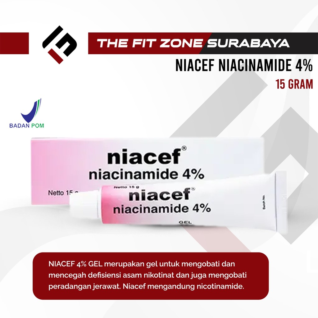 Jual Niacef Niacinamide 4% 15 Gram Tube Obat Peradangan Jerawat ...
