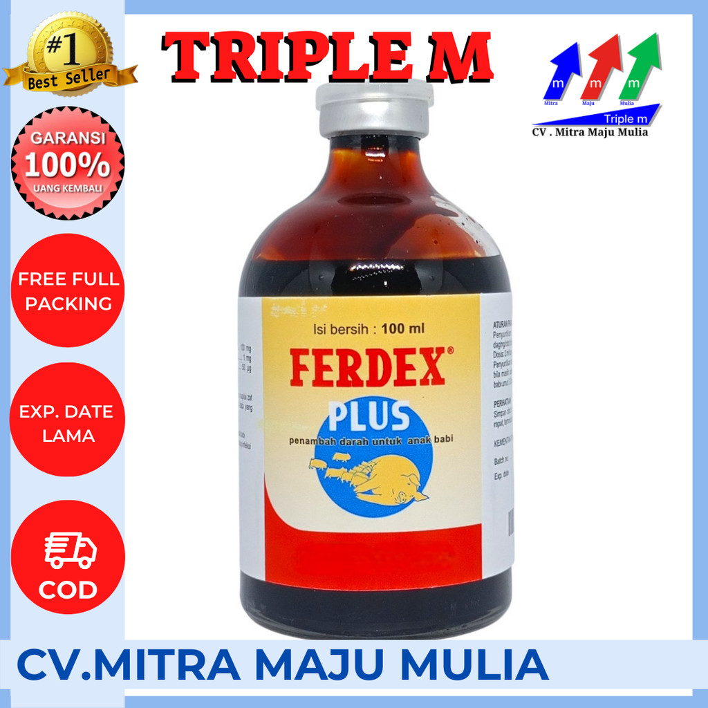 Jual FERDEX PLUS 100 ml Penambah Darah Anak Babi Zat Besi Hewan Ternak ...