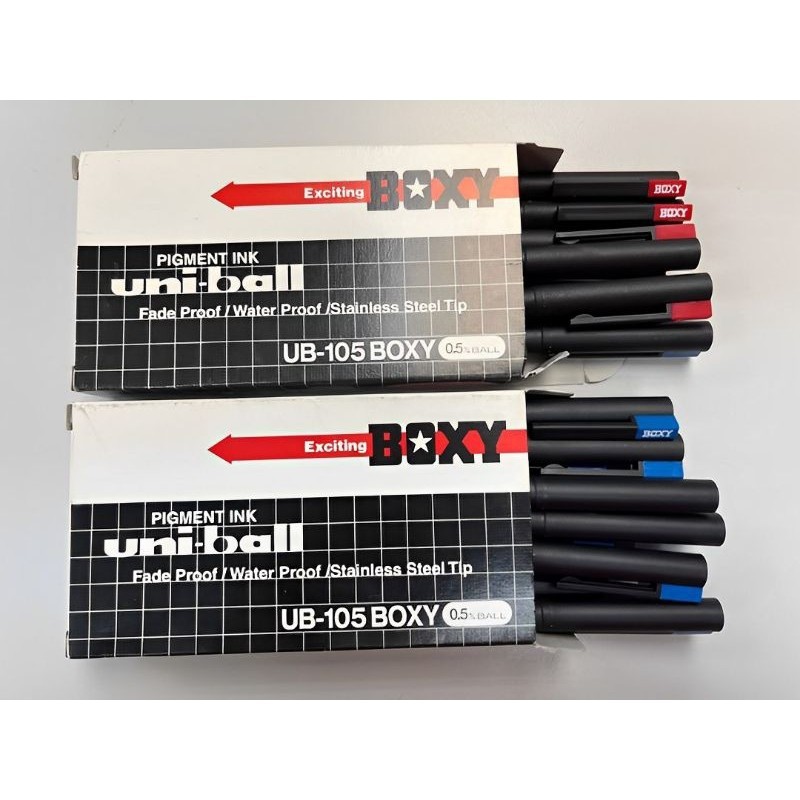 Jual UNI BALL BOXY UB-105 WATERPROF 0.5MM (1PAK/12PCS) | Shopee Indonesia