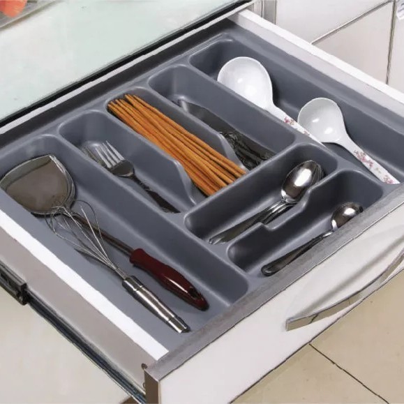 Jual Tray Rak Sendok Plastik Utensil Kitchen Drawer Cutlery Laci Dapur ...