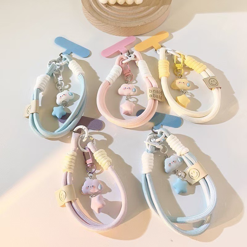 Jual Design Imut Elegant/Tali Handphone Liontin Bintang Awan Putih ...