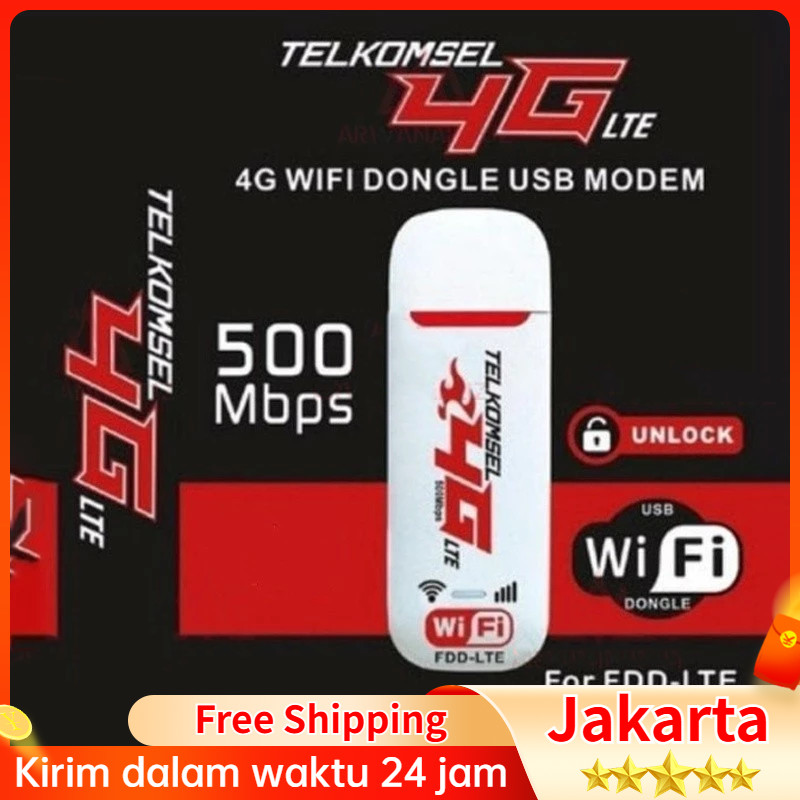 Jual Modem WiFi USB 4G Router Portabel Kecepatan Tinggi 500Mbps Mendukung Banyak Operator dan ...
