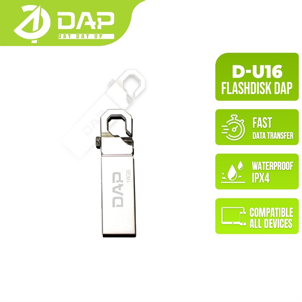 Jual DAP D-U16 Flashdisk 16GB FlashDrive USB Drive Original Kabel Metal ...