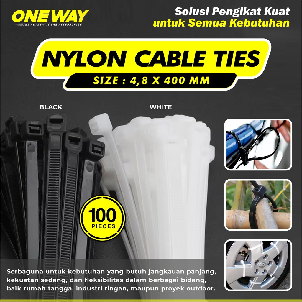 Jual Nylon Cable Tie Kabel Tis Cable Ties Tie Nilon 40cm Kabel Ties ...