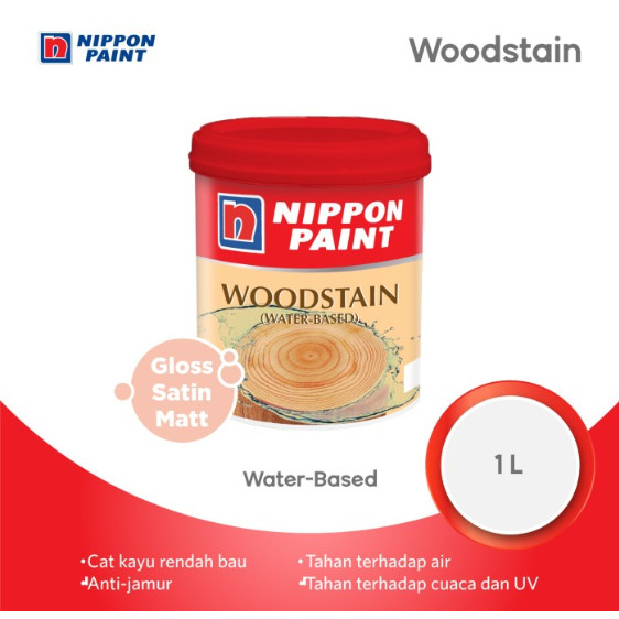Jual CAT POLITUR PLITUR Nippon Paint Woodstain 1L Cat Pewarna Kayu ...