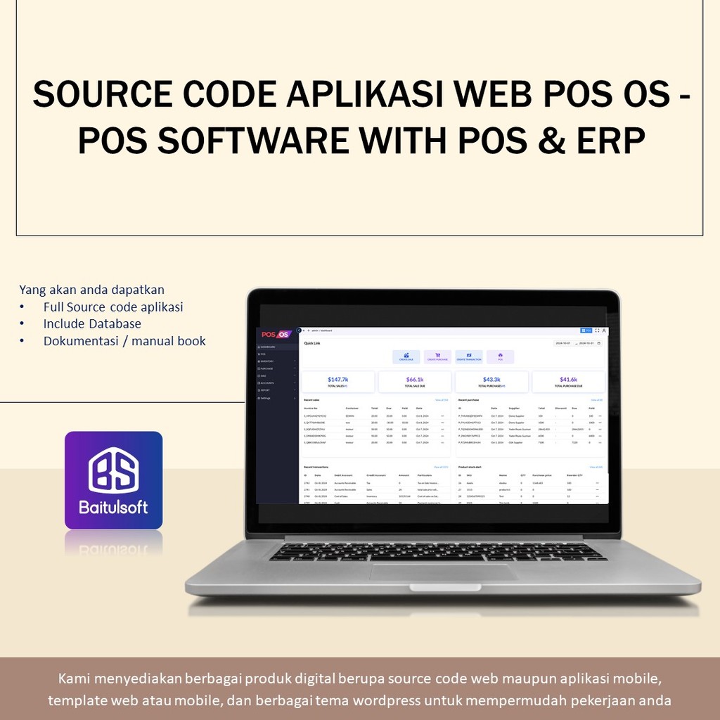 Jual SOURCE CODE APLIKASI WEB POS OS - POS SOFTWARE WITH POS & ERP ...
