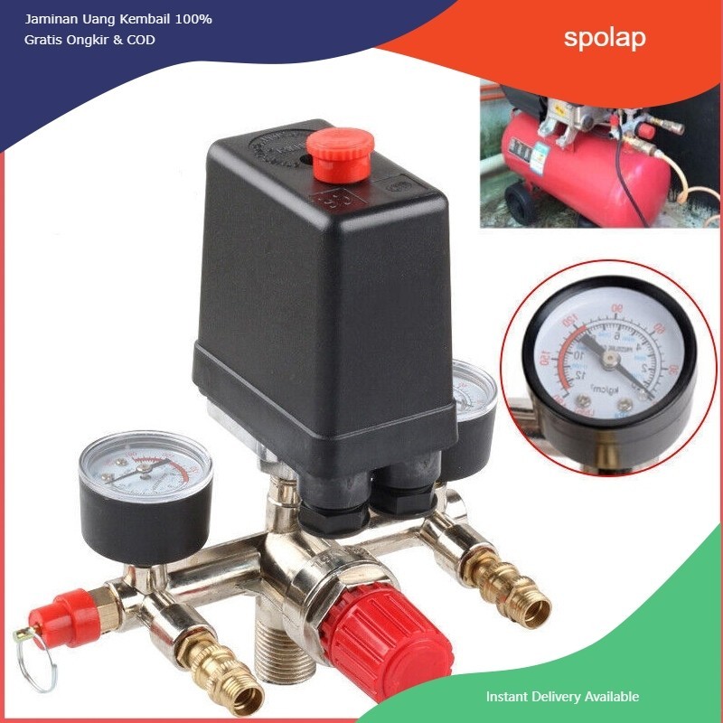 Jual 220V Pressure Valve Switch / Pressure Switch Air Valve Manifold ...