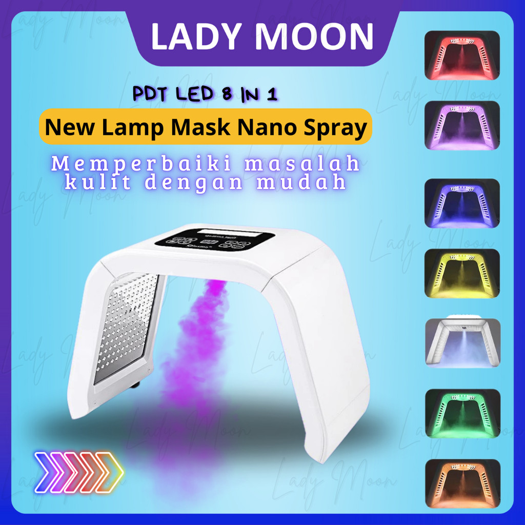 Jual Lady Moon⭐GARANSI 1 TAHUN⭐ PDT LED Masker Nano alat facial wajah ...