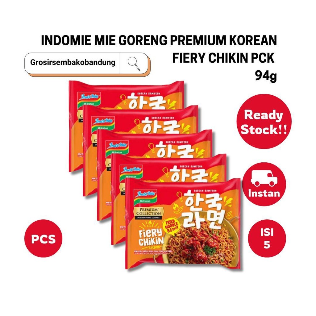 Jual INDOMIE MIE GORENG PREMIUM KOREAN FIERY CHIKIN PCK 94g - 5 Pcs - Kota Bandung | Shopee ...