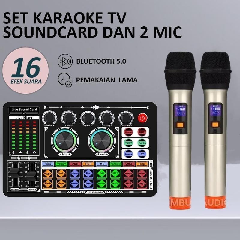 Jual MKC KIMISO F999+ MKF-01 WIRELESS MIC SIARAN LANGSUNG SOUND CARD ...
