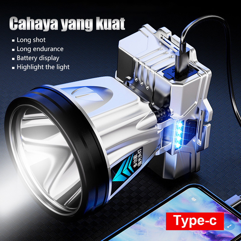 Jual Senter lampu depan LED luar ruangan dipasang di kepala super terang, masa pakai baterai ...